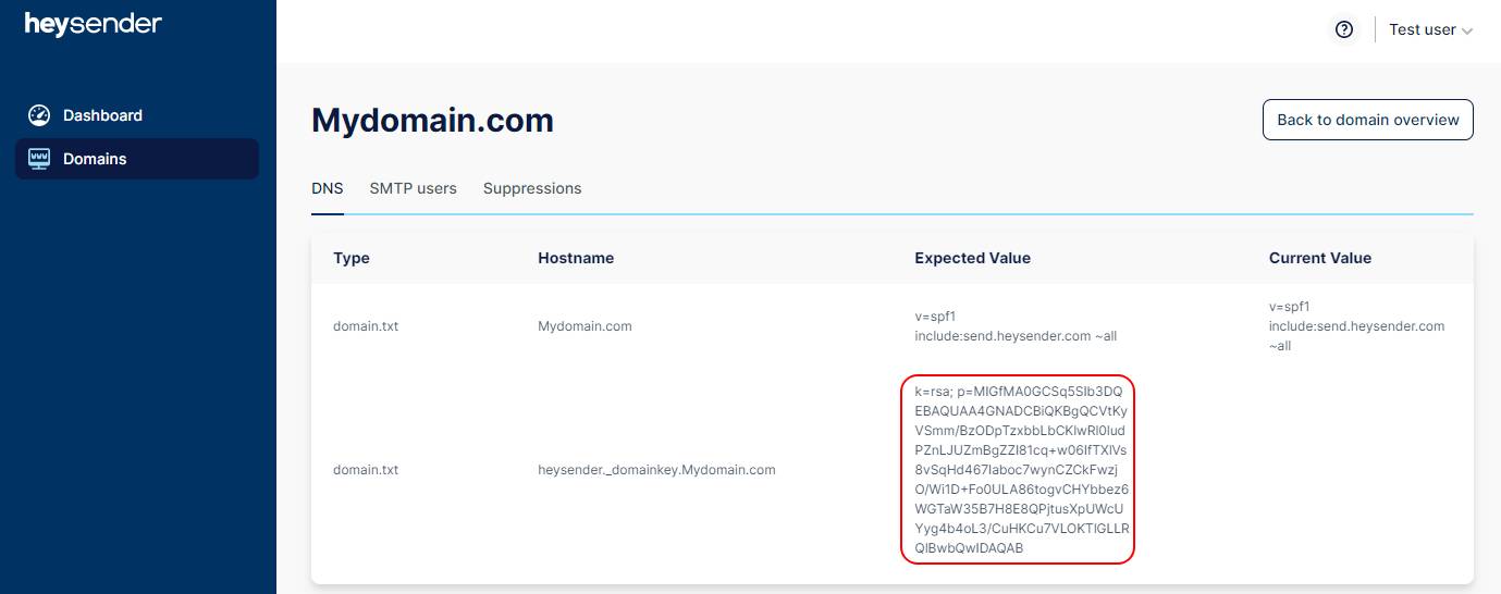 Setup DKIM record – Heysender Support